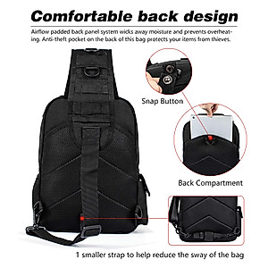 Leaper Military Tactical Backpack Assault Pack Sling Bag Molle Backpack Out Bag Black
