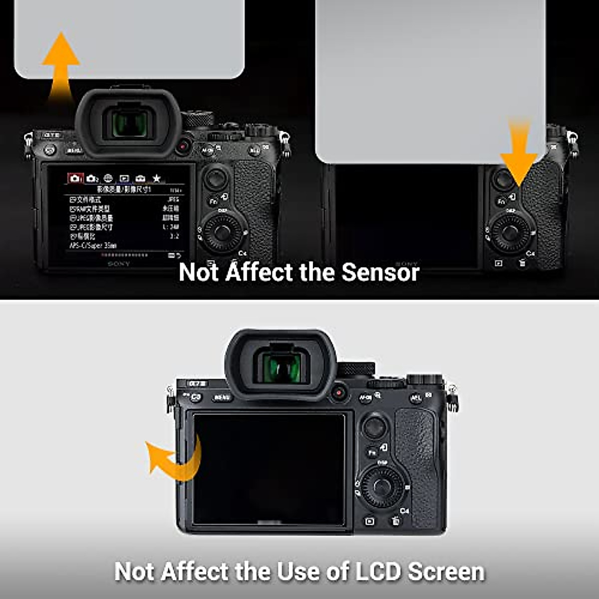 Soft Silicon Camera Viewfinder Eyecup Eyepiece Eyeshade for Sony A7RIV A7RIII A7III A7SII A7RII A7II A7S A7R A7 A9II A9 A58 A99II Eye Cup Protector Replaces Sony FDA-EP18 FDA-EP16 FDA-EP15