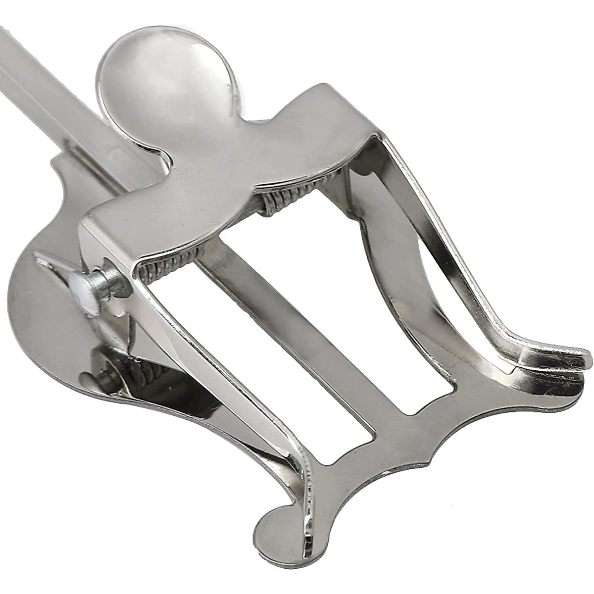 TUOREN 3/4 Vertical Keys Euphonium Marching Clamp-On Silver Metal Plating Marching Music Clip for Vertical Keys Euphonium, Baritone Horn 33cm