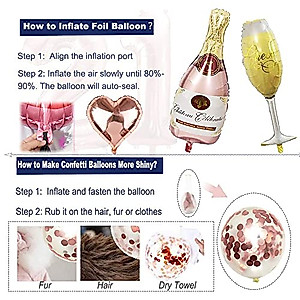 21, 21st Birthday Decorations for Her | Navy Blue Rose Gold Happy 21st Birthday Party Decorations for Her | 21 Number Balloons for 21 Birthday Decor