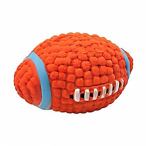 Luoxinseh Immortal Toy for Aggressive Chewers, Squeaky Football Toy,Indestructible Squeaky Dog Balls, Chew Toy for Pet Training Accessories for Large/Medium/Small Dogs (Large,A)