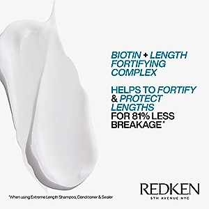 Redken Extreme Length Conditioner | For Hair Growth | Fortifies, Strengthens & Conditions Hair | Infused With Biotin | 10.1 Fl Oz (Pack of 1)