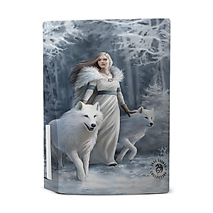 Head Case Designs Officially Licensed Anne Stokes Winter Guardians Art Mix Matte Vinyl Faceplate Sticker Gaming Skin Case Cover Compatible with Sony Playstation 5 PS5 Disc Edition Console
