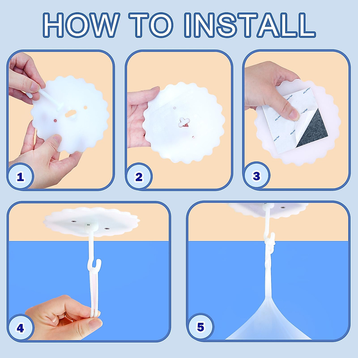 Daksha Princess Bed Canopy for Girls Room, Top and Door Trim with Lace Edges, Bed Canopy with Ruffles Fits Single, Twin, Full, and Queen Beds, Bedroom Decoration (Gray)