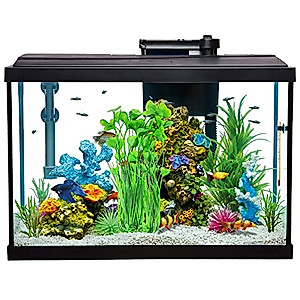 Jongdari Large Aquarium Plants, 2 Pcs Artificial Plastic Fish Tank Plants Decoration Ornament(15.75 Inches high)