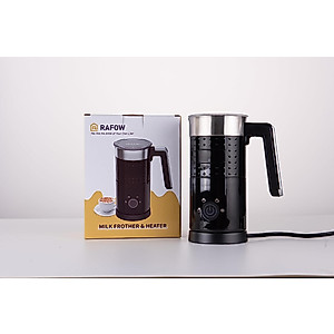 4 in 1 Electric Milk Frother: 10oz/350 mL Large Capacity Electric Milk Steamer for Hot and Cold Milk Froth - Automatic Milk Frother & Warmer for Latte, Cappuccinos, Macchiato, Hot Chocolate