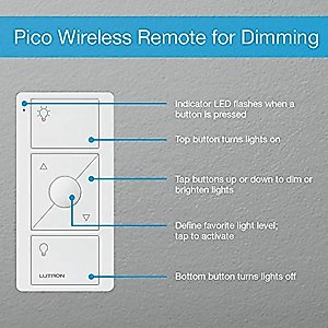 Lutron Caseta Smart Start Kit for Lamps, Plug-In Lamp Dimmer with Smart Bridge and Pico remote, Compatible with Alexa, Apple HomeKit, and the Google Assistant | P-BDG-PKG1P | White