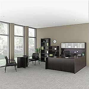 Alera ALEVA227236ES Valencia Series 41-3/8 in. x 71 in. x 29-1/2 in. Bow Front Desk Shell - Espresso