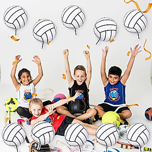CSTYWC 10 Pieces Volleyball Foil Balloons Volleyball Balloons Mylar Aluminum Foil Balloons for Birthday Volleyball Sports Themed Party Decorations
