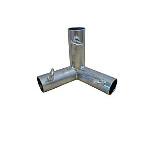1-5/8" Low Peak 102 Degree Angle Canopy Fittings with Eyebolts (Receives 1-5/8" Diameter Pipe) (3-Way Corner Angle)