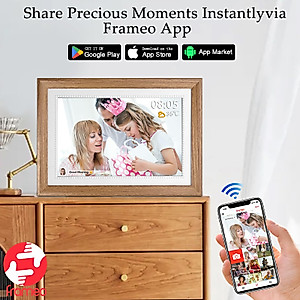 FRAMEO 10.1inch Digital Picture Frame WiFi Smart Digital Photo Frame 1280 * 800 IPS HD Touch Screen, 32GB Memory, auto-Rotate, use “FRAMEO”APP Instantly Shares Photos and Videos-Best Gift