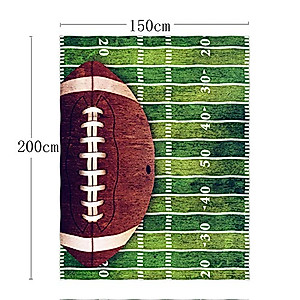 QH 60 x 80 Inch Play Ground & American Football Pattern Super Soft Throw Blanket for Bed Sofa Lightweight Blanket Throw Size for Kids Adults All Season