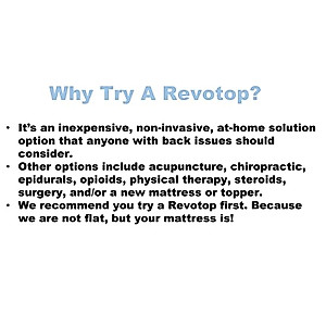 Revotop Mattress Topper for Back Pain (Large)
