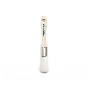 Zibra Round Paint Brush for Curved Surfaces and Ornate Details, 1 in, White, Pro Grade