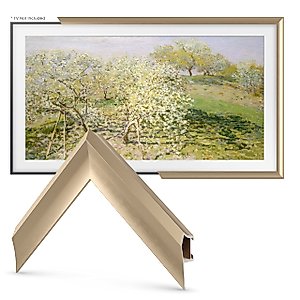 Frame My TV Deco TV Frames Alloy Prismatic - Pale Gold Bezel Compatible ONLY with Samsung The Frame TV (75", Fits 2021-2025 Frame TV)