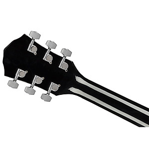 Fender FA-125 Dreadnought Guitar - Black Bundle with Gig Bag, Tuner, Strap, Strings, String Winder, Picks, and Austin Bazaar Instructional DVD