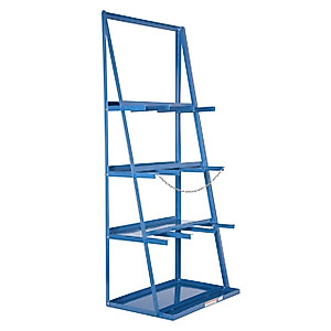 Vestil VBR-9 Vertical Bar Rack, Steel, 39-1/4" Width, 84-1/2" Height, 24" Depth, 3000 lbs Capacity