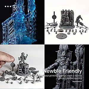 RESIONE W90B Water Washable 3D Printer Resin Almost Odorless LCD UV-Curing Resin 405nm Standard Photopolymer Resin for DLP MSLA LCD 3D Printing (Transparent Orange, 500g)