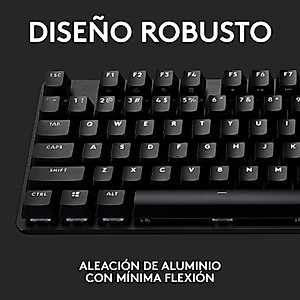 Logitech G413 SE Full-Size Mechanical Gaming Keyboard - Backlit Keyboard with Tactile Mechanical Switches, Anti-Ghosting, Compatible with Windows, macOS - Black Aluminum (Renewed)