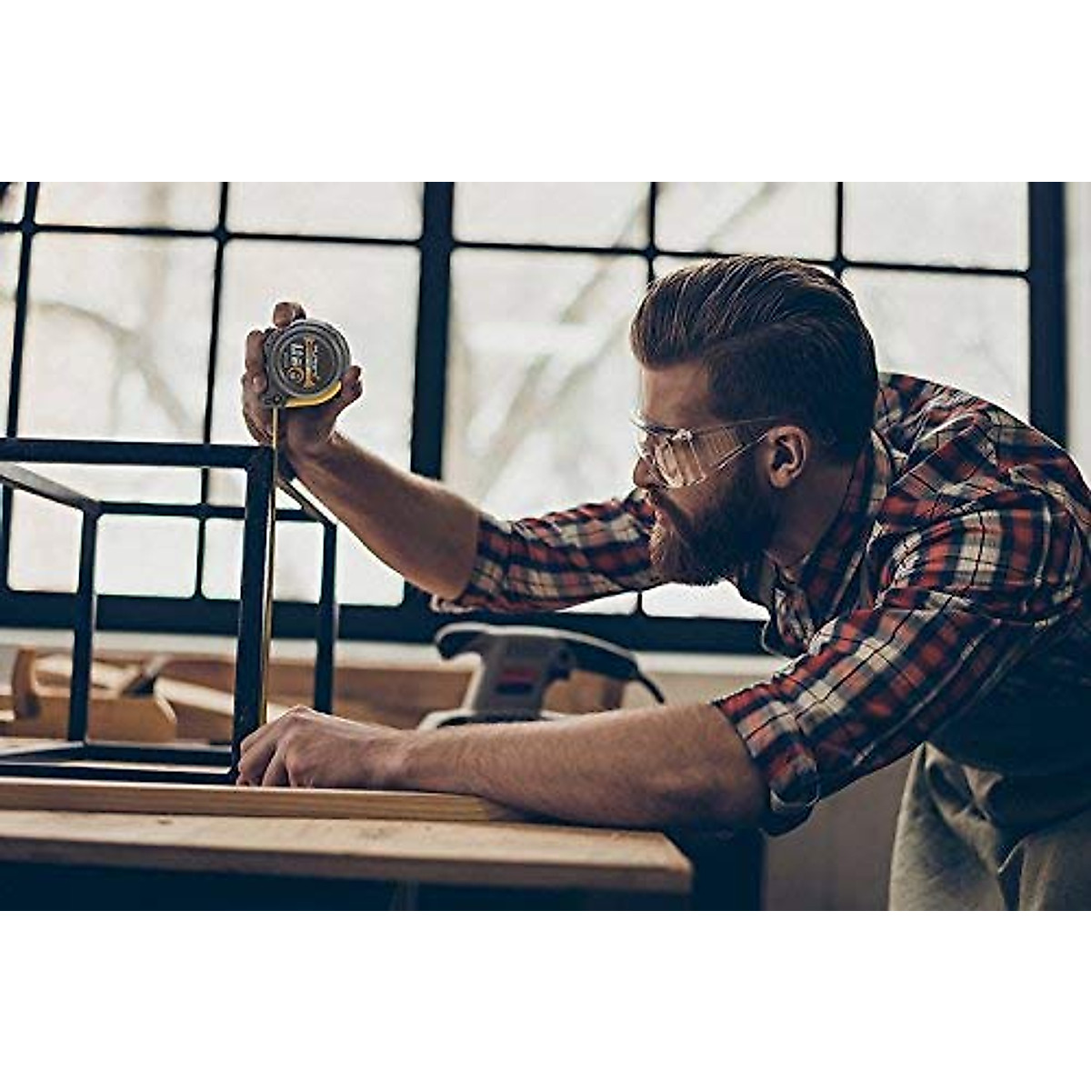 MulWark 26ft Measuring Tape Measure by Imperial Inch Metric Scale with Both-Side Metal Blade,Magnetic Tip Hook and Shock Absorbent Case-for Construction,Contractor,Carpenter,Architect,Woodworking