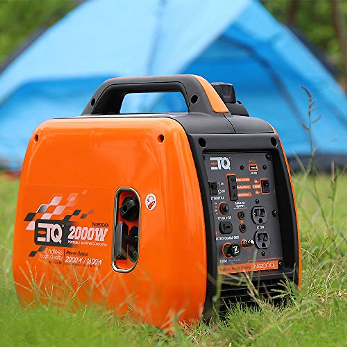 ETQ Tough Quality 2000/3600Watt Portable Generator - Extremely Quiet - CARB Compliant (2000W inverter)