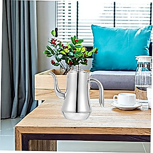 PAMINGONO 1pc Kettle Oil Dispenser Coffee Espresso Maker Coffee Dispenser Japanese Teapot Coffee Pot Coffee Maker for Camping Vinegar Espresso Machines for Home Stainless Steel Grey