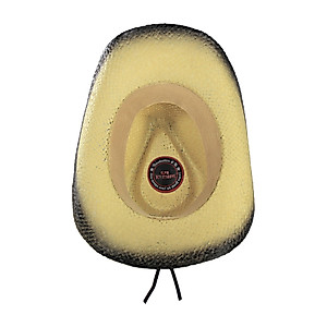 Classic Outback Tea Stained Cowboy Hat w/ Beaded Band - Shapeable Brim