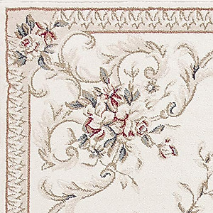 New Home Classic Floral 7'10 x 9'10 Area Rug in Ivory