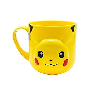 Pikachu 3D Mug, Plastic Cup with Handle, 280ml