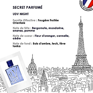 Ulric De Varens NIGHT - Eau De Toilette for Men - Captivating, Enchanting, and Luxurious- Easy to Love, Manly, and Notes of Bergamot, Mandarin, Pineapple, and Cedar- Bold and Fearless Men - 3.4 Fl Oz