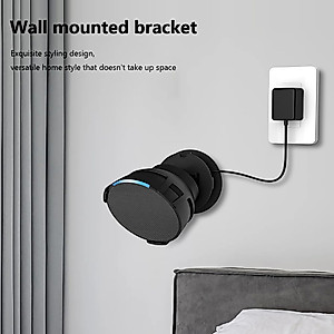 sikiwind Smart Speaker Holder, Wall-Mounted Speaker Holder Bracket Space Saving Speaker Box Storage Rack Prevent Falling Home Decoration Built-in Cable Management for Amazon Echo Pop