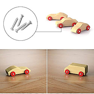 4 Pieces Derby Car Machined PRO Polished Speed Axles, 304 Stainless Steel Axles with 2 Grooves and Beveled Head Minimizes Friction to Get The Fastest Axle