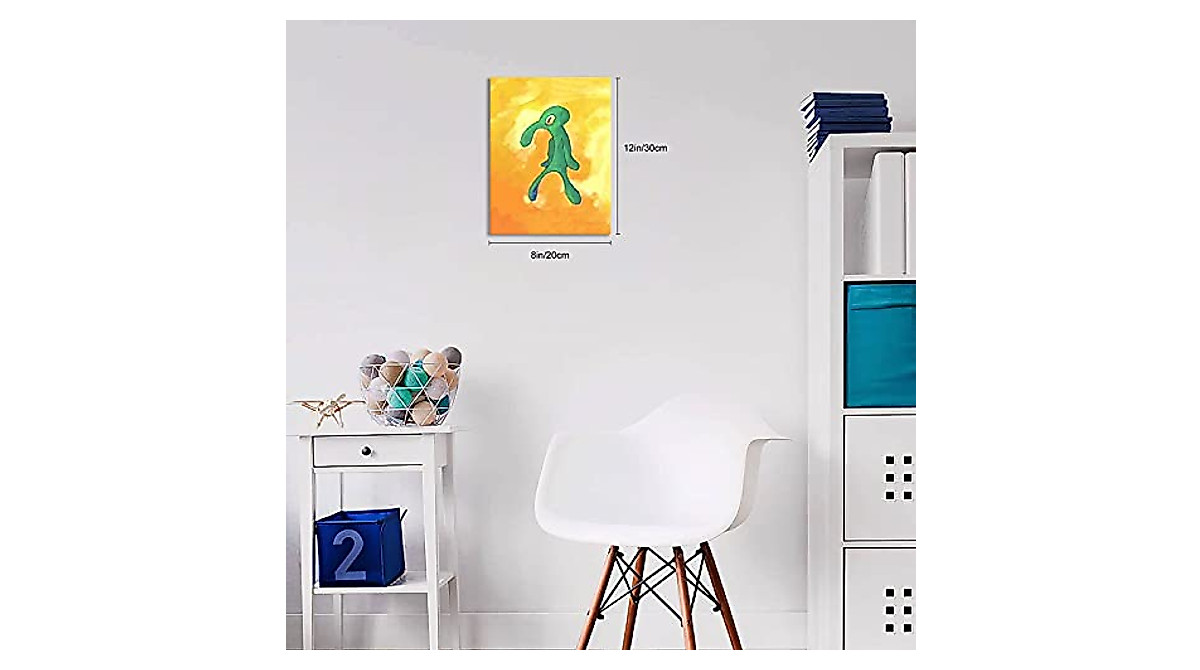 Boldcan Squidward Wall Art - Vibrant Canvas Decor for Home & Office