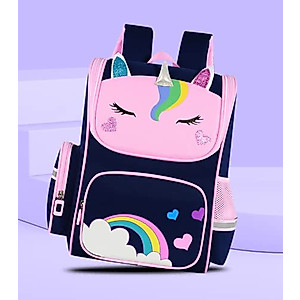 HUIHSVHA Cute Backpack, Cartoon Waterproof School Laptop Book Bag, Casual Large Capacity Daypack for Girls Boys