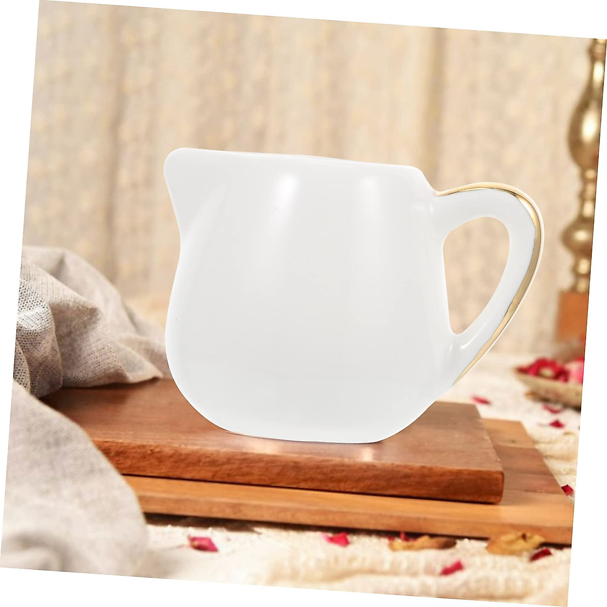 UPKOCH 1pc Milk Jug Cup Milk Creamer Pitcher Coffee Creamer Pitcher Ceramic Cream Jugs Porcelain Tea Cups Gravy Holder Soy Espresso Pot Ceramic Cup European Style Ceramics White Milk Foam