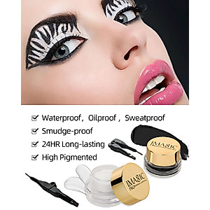 LYSdefeu Black Gel Eyeliner, Long Lasting Waterproof Matte Eyeliner Cream Gel, High-Intensity Pigments Smudge-Proof Eye Liner,Makeup Gift for Women Girl delineador de ojos contra el agua