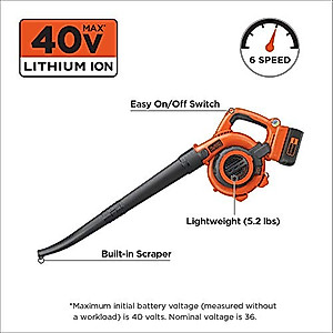 BLACK+DECKER LSWV36B Bare Lithium Ion Sweeper/VAC, 36-Volt (Renewed)