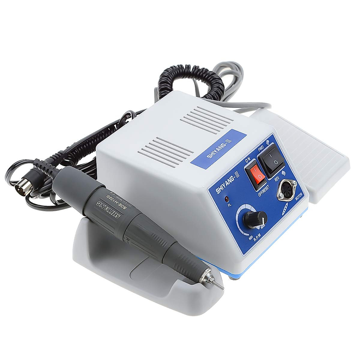 35000 RPM Lab Polishing Micro Motor SHIYANG-III Electric Micromotor Nail Art Polisher (+SDE-H102S)