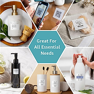 MaxGear 2" x 2" Square Labels, for Inkjet or Laser Printer, Matte White Printable Sticker Labels Sheets, Strong Adhesive, Dries Quickly, Holds Ink Well, 360 Labels