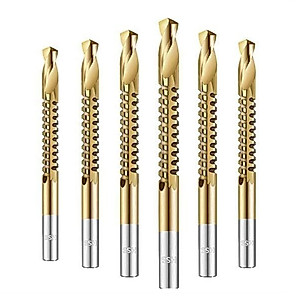DINGGUANGHE-CUP Drill Bits Serrated Cobalt Drill Bit Set Spiral Screw Metric Composite Tap Drill Bit Tap Twist Drill Bit Set Power Tool Accessories (Color : 6Pcs Drill)