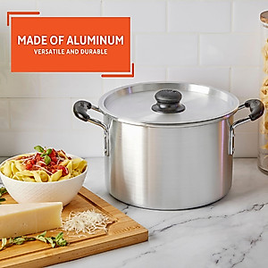 IMUSA USA, Silver IMU-60008 Aluminum Stock Pot with Lid 8 Quart
