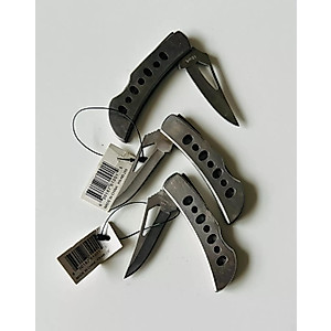 3 PC 440 STAINLESS STEEL Pocketknife Steel Handle & Blade, Lockback, New