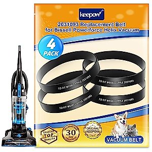 KEEPOW Vacuum Belt Compatible with Bissell PowerForce & Powerforce Helix Vacuum Cleaner 2191U 2191 2190 1240 1700 2692, Part #2031093, 4 Pack