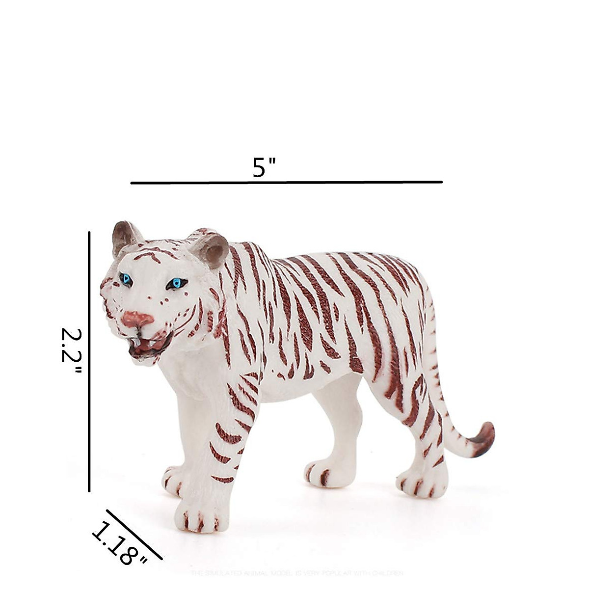 4PCS Realistic Tigers Figurines with Tiger Cubs, 2-6" Safari Animals Figures Family Set Includes Baby Tigers, Educational Toy Cake Toppers Christmas Birthday Gift for Kids Toddlers