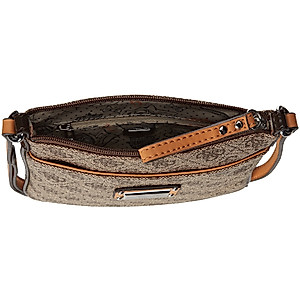 GUESS Women's Scandal Mini Crossbody Brown Crossbody Bag