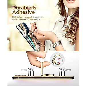 GVIEWIN Marble Bundle - Compatible with Samsung Galaxy S23 Ultra 6.8 Inch [No Built-in Screen Protector] + Phone Ring Holder (Dreamland River/Purple) (2 Items Bundle)