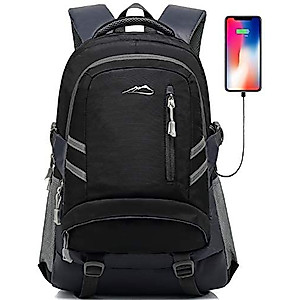 Backpack Bookbag for School College Laptop Travel Student ,Fit Laptop Up to 15.6 inch Multi Compartment with USB Charging Port Anti theft, Gift for Men Women (Purple)