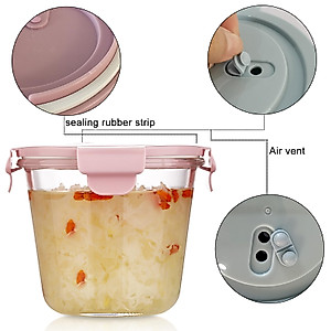 VanEnjoy 23oz 4 Cup Glass Storage Containers with Lids, Airtight Round Food Containers with Lids, Soup Storage Containers Glass Freezer Containers