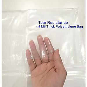 ComfortHome 4 Mil Extra Thick Sealable Mattress Bag with Adhesive Strip for Moving and Storage, Heavy Duty, Fits Twin Full and Queen Size, 2 Pack