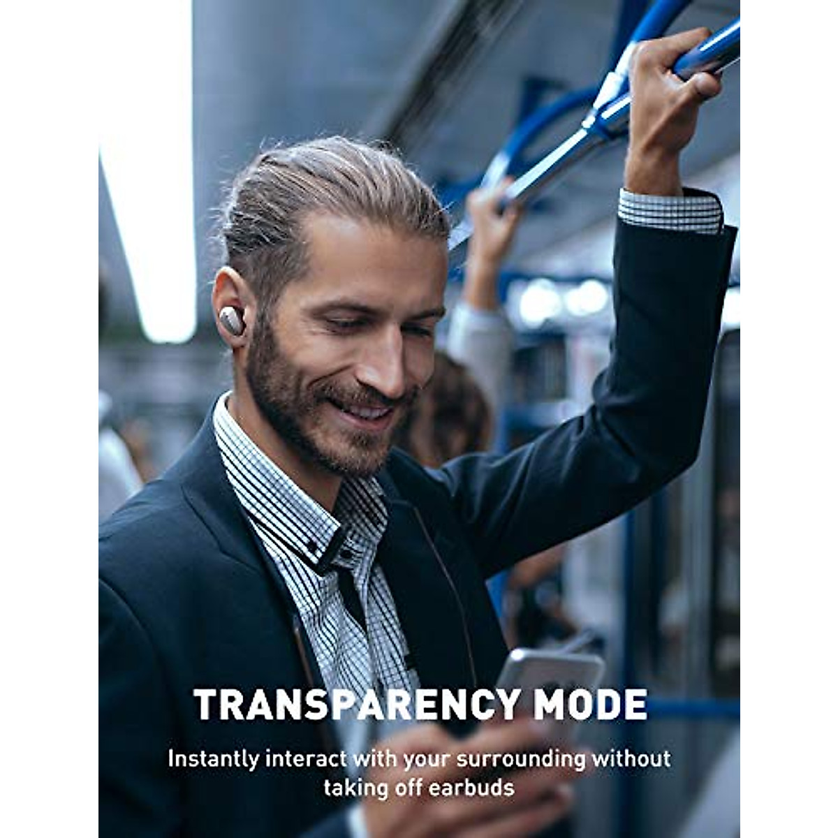 dyplay True Wireless Earbuds 35dB Active Noise Cancelling with ANC Transparent Mode Bluetooth 5.0 Earbuds, 6 Built-in Mics for Clear Calls, Immersive Stereo Sound, USB-C Charging Case, Touch Control